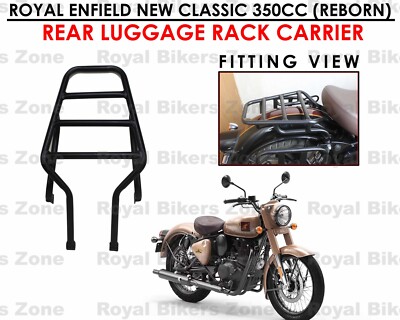 Royal Enfield New Classic 350 Reborn Rear Black "Luggage Rack" | eBay
