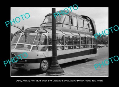 OLD LARGE HISTORIC PHOTO PARIS FRANCE, THE CITROEN DOUBLE DECKER BUS ...