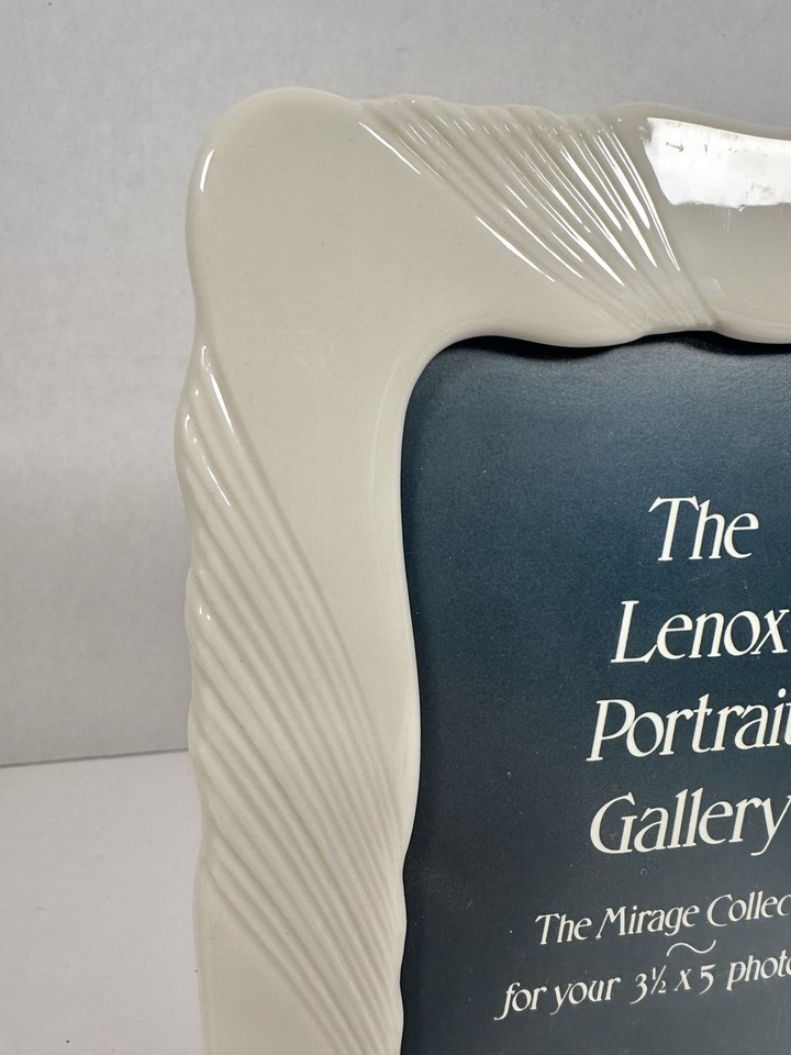 Vtg Lenox Mirage Photo Frame Portrait Gallery 3.5x5 Porcelain Ivory ...