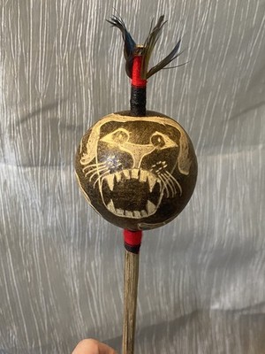 Peruvian Amazon Shaman Gourd Rattle - The Four Sacred Archetypes ...