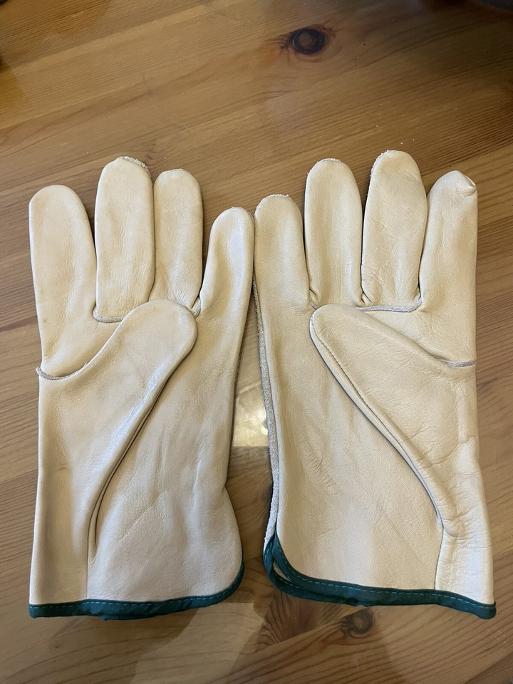 Union Pacific Railroad Leather Gloves Medium Safety First Protect Your ...