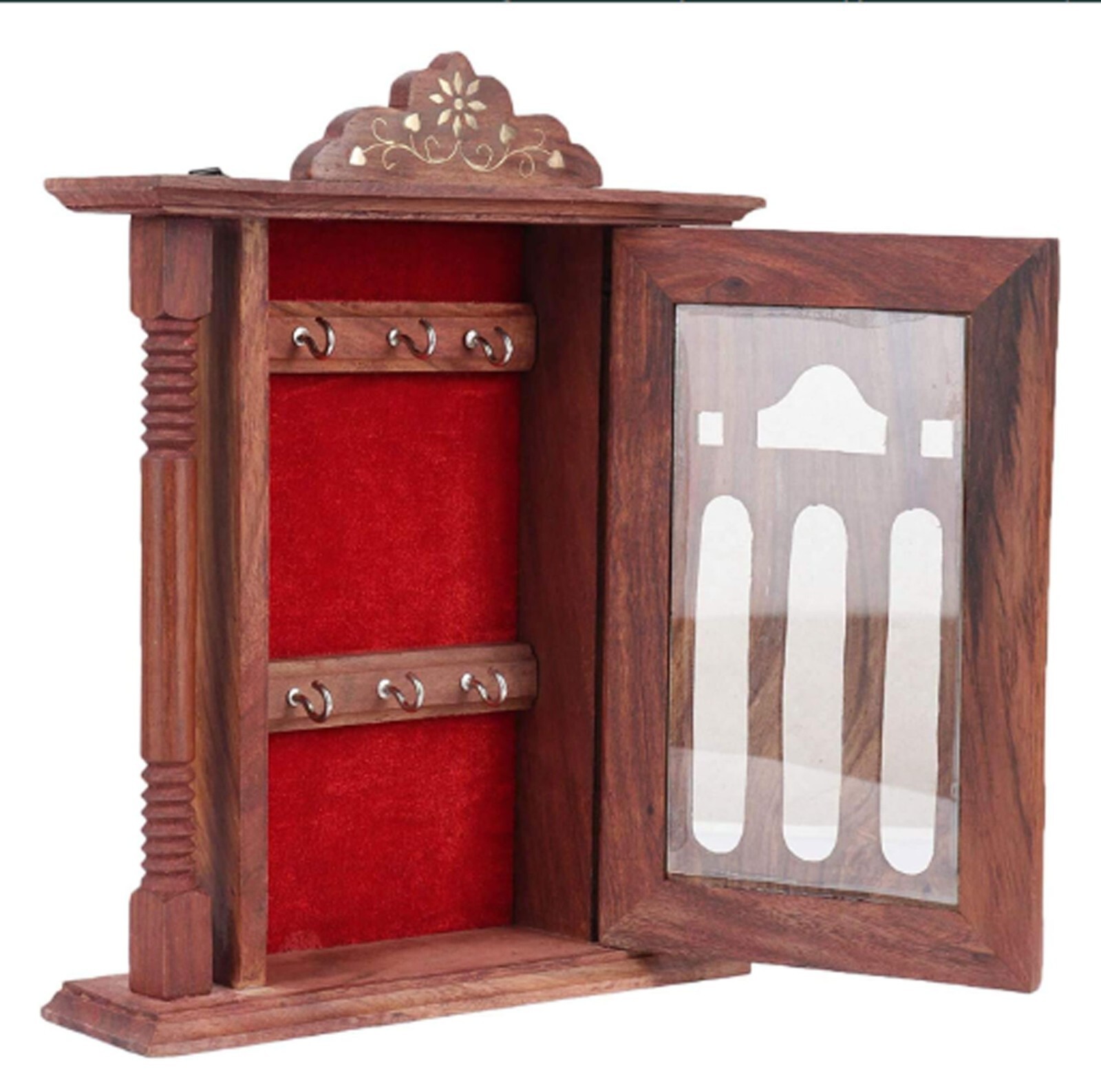 Wall Hanging Inlay Keys Hanger Key Holder Sheesham Wood Hand Crafted ...