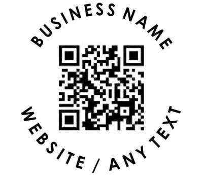 QR Code Stamp - Personalized Round Address QR Code Stamp - Custom QR ...
