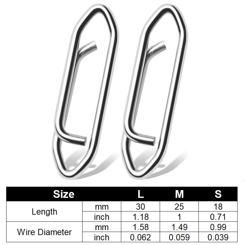 50~200PC Power Fishing Clips Snaps Saltwater Quick Change Line ...