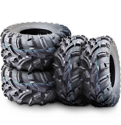 Set of 4 ATV UTV Mud Tires 2x 26x9-14 26x9x14 & 2x 26x11-14 26x11x14 6 ...
