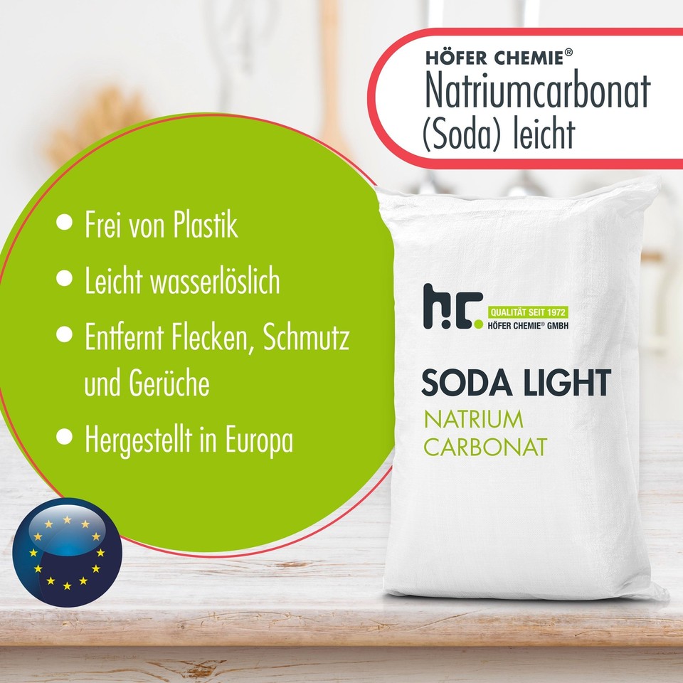 25 kg Natriumcarbonat Soda leicht technische Qualität Waschsoda Na2CO3 ...