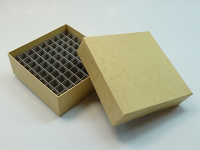 Cardboard Cryo Freezer Box, 5x5x2 inches with Divider for 81 Samples ...
