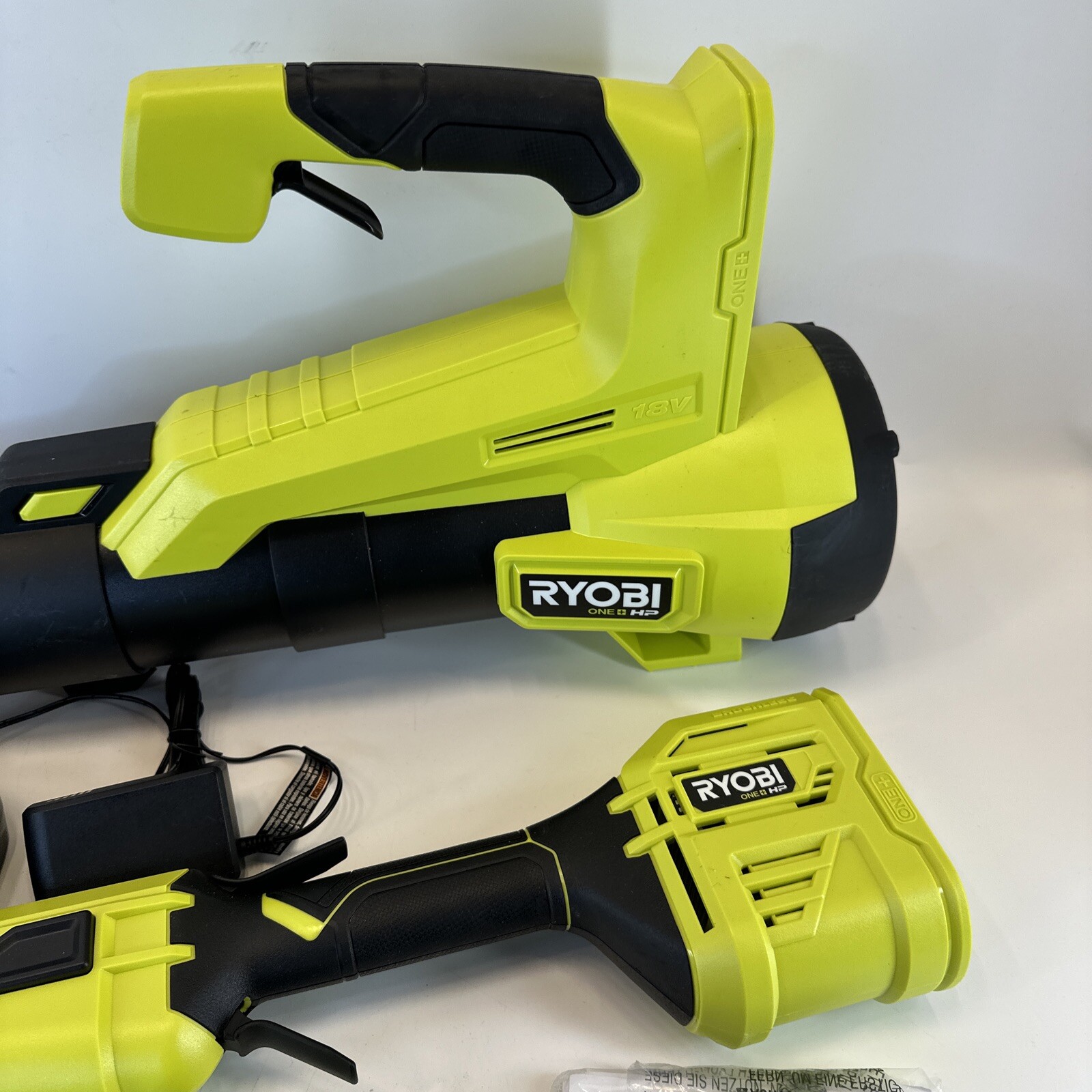 Cordless 13” String Trimmer Edger & Jet Fan Blower Kit P20121 RYOBI ...