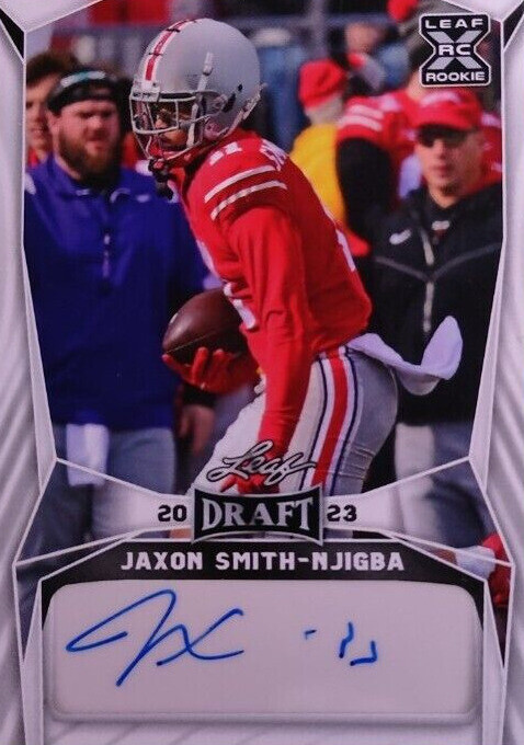 2023 Leaf Draft - Autographs #BA-JSN Jaxon Smith-Njigba (AU, RC) for ...