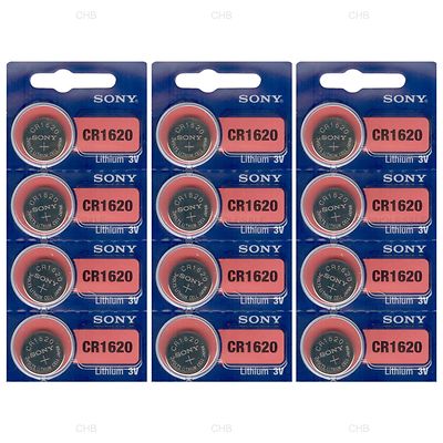 12 NEW SONY CR1620 3V Lithium Coin Battery Expire 2029 FRESHLY NEW ...