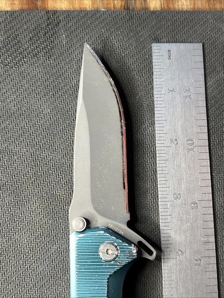 Gerber Frame Lock Clip Point Blade 8" Folding Pocket Knife Blue | eBay