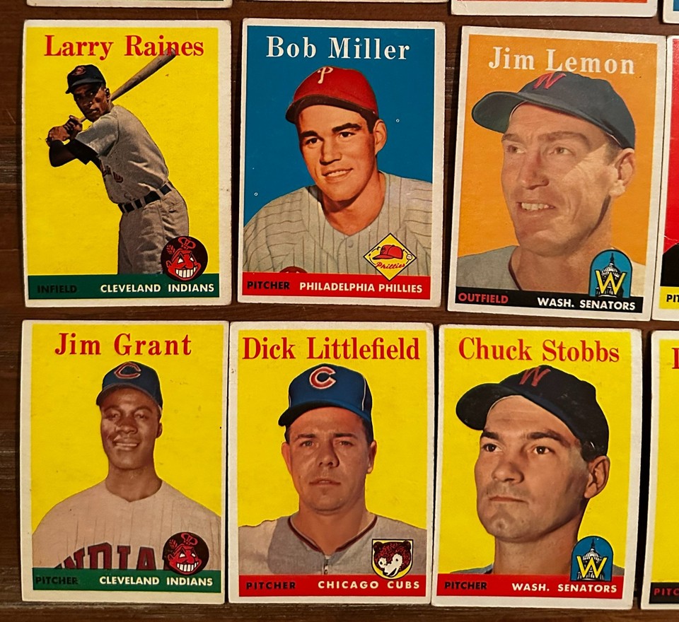 MLB Vintage Lot 1958 Topps 25 Baseball Cards No Dbls G-VG Commons | eBay