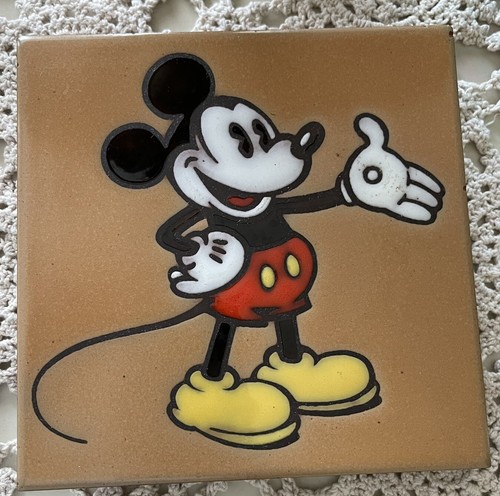 Walt Disney Mickey Mouse Ceramic Tile Trivet 6" by Masterworks Art ...
