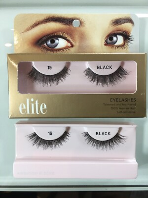 Elite Cosmetics False Eyelashes #19 Black | eBay