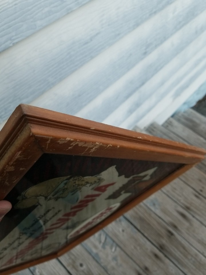 Vintage Genesee Beer & Ale Wood Framed Mirror Beer Sign Pennsylvania ...