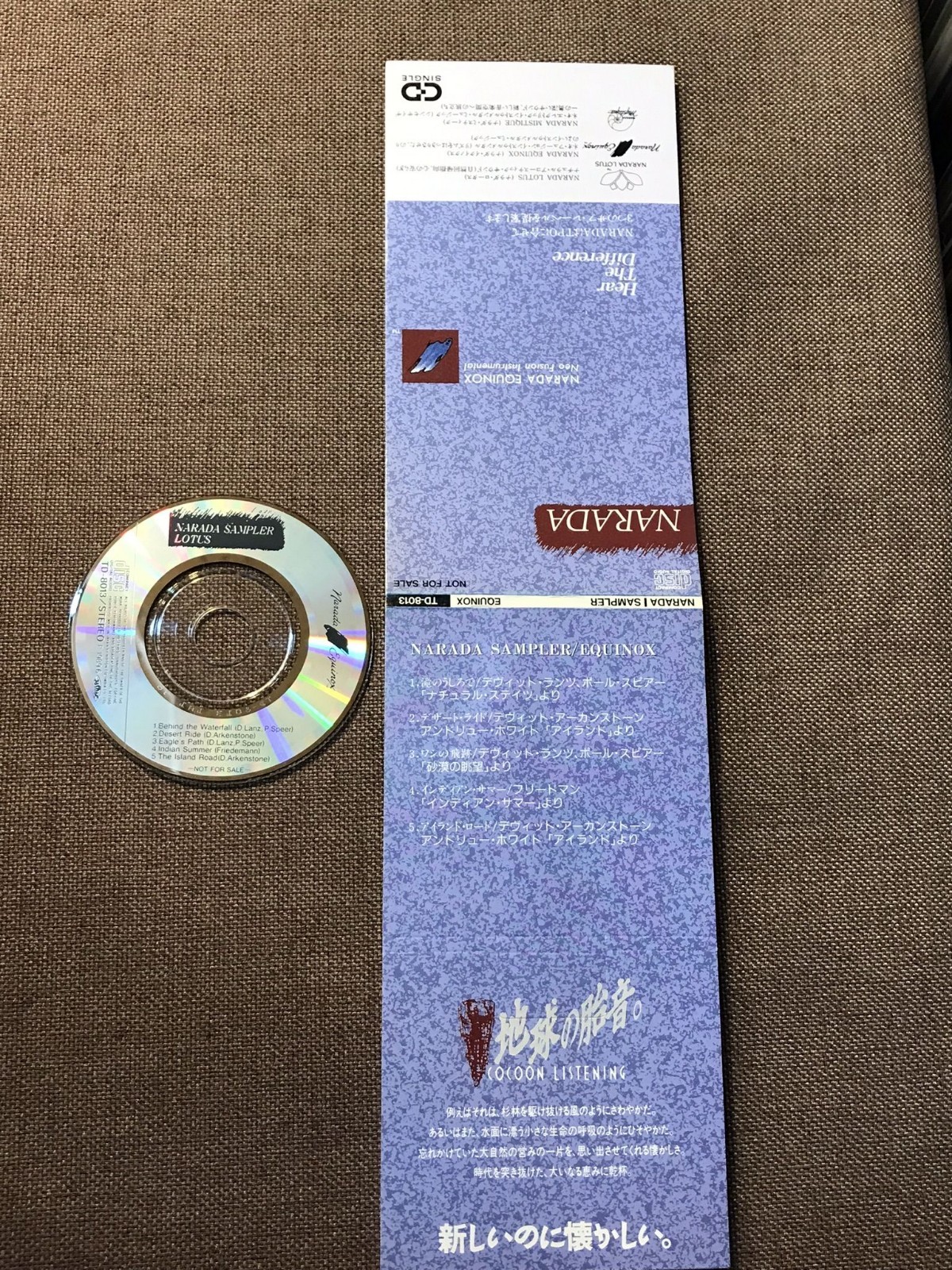 Promo-only NARADA Sampler Lotus JAPAN 3" CD TD-8013 DAVID LANZ ...