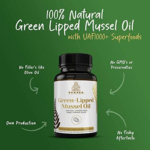 Omega-3 New Zealand Green Lipped Mussel Oil, 53x Higher Potency with ...