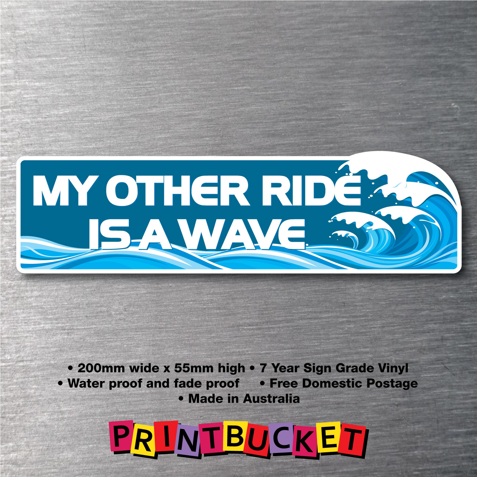 My other ride is a wave sticker premium water/ fade proof vinyl surfing ...