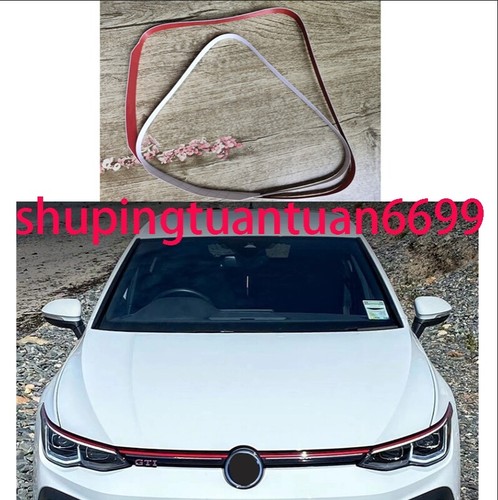 For VW Golf R GTI 2022-2024 Red Vinyl decal Front Headlight Eyebrow ...