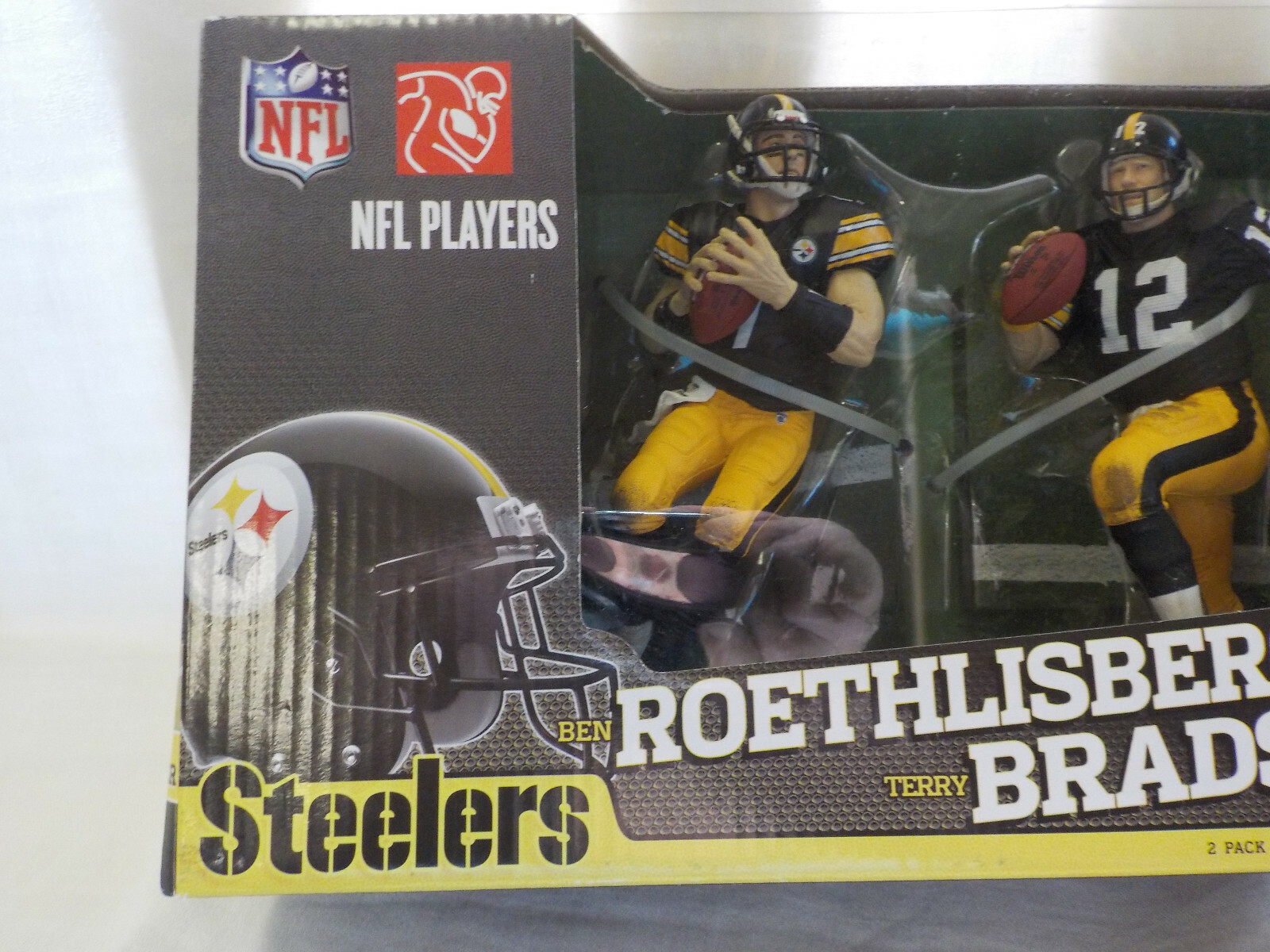 Steelers 2 Pack Action Figures T Bradshaw B Roethlisberger NIB ...