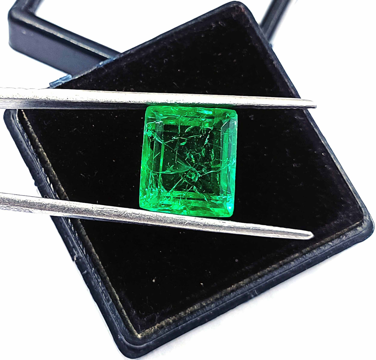 Natural Green Emerald 11-13 Ct Colombia Emerald Cut Certified Loose ...