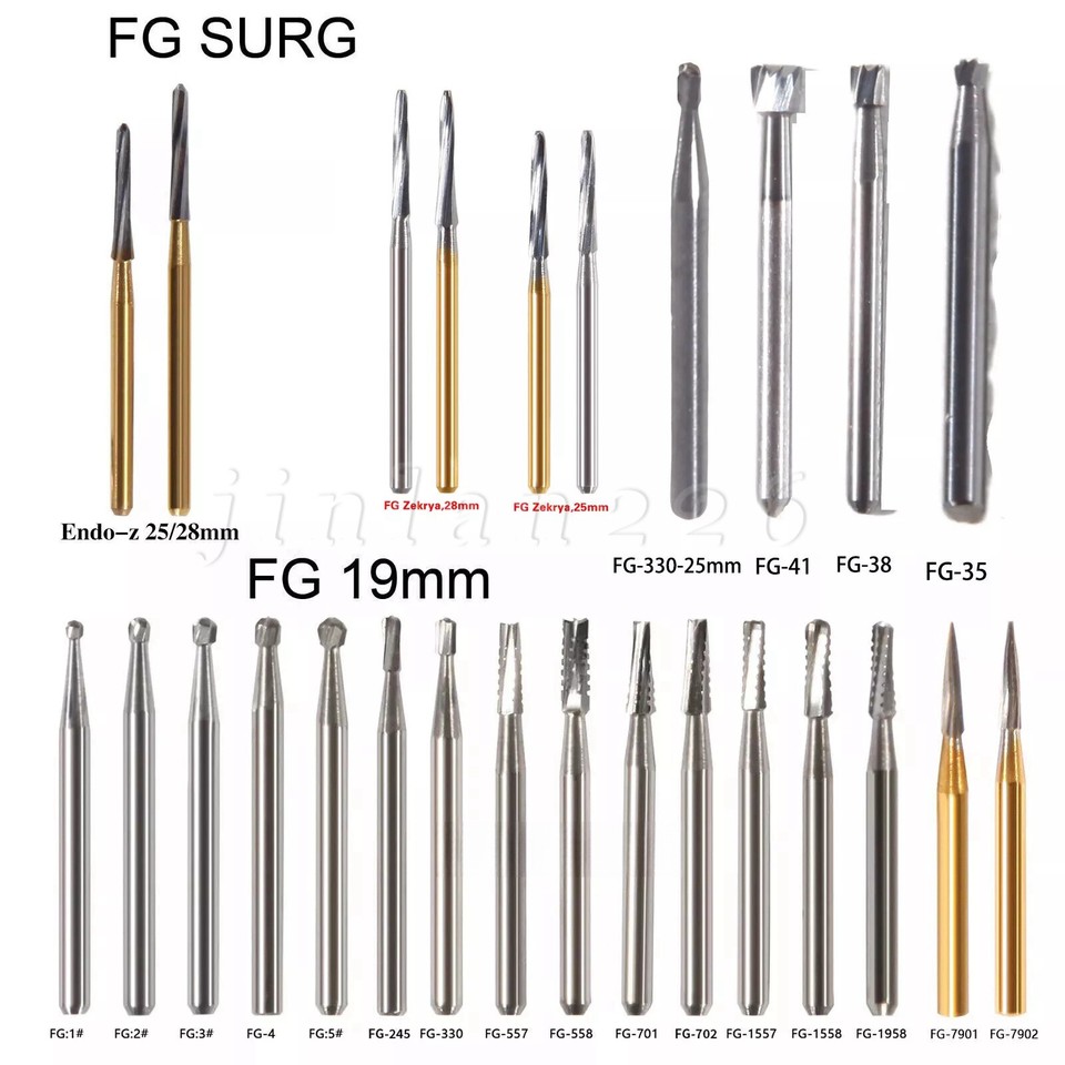 Dental Diamond Burs Endodontic Tungsten Carbide FG For High Speed ...