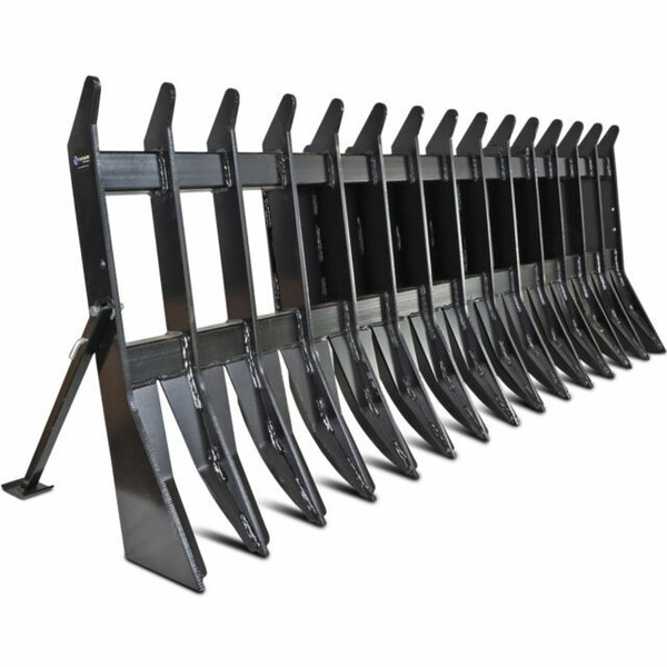 Titan Attachments 84" Root Clearing Rake Debris Silage Rock Skid Steer ...