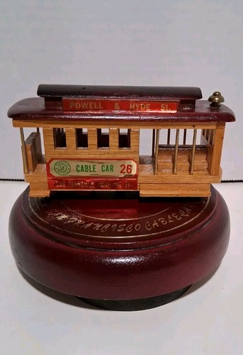 SAN FRANCISCO CABLE CAR MUSIC BOX TURNTABLE San Francisco Tram FULLY ...