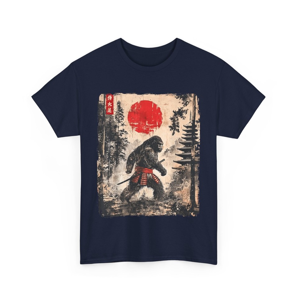 Samurai Bigfoot Japanese Vintage Graphic Ukiyo-e Art Funny T-Shirt | eBay