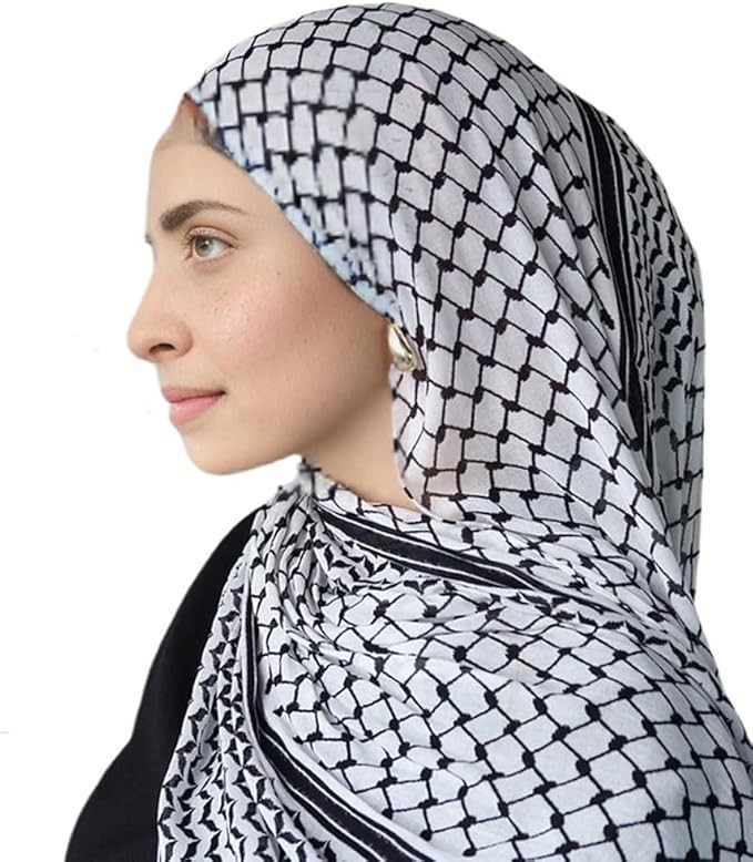 Palestinian Keffiyeh Shemagh Hijab Scarf, Muslim Women Kuffiyeh Arab Headwear | eBay
