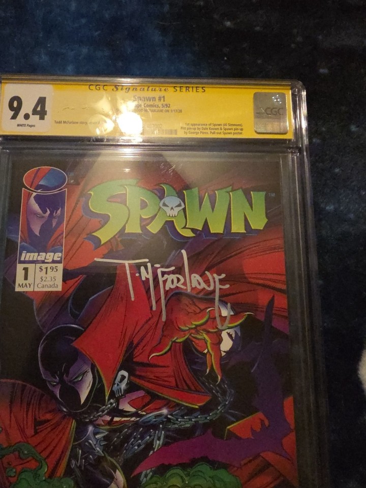 Spawn #1 Comic Book CGC 9.4 Signed in Silver by Todd McFarlane, 1992 Edition | eBay