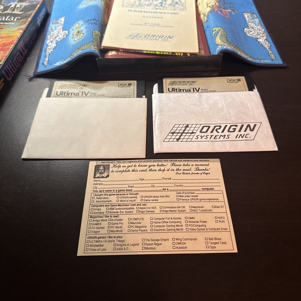 Origin Ultima IV 4 Quest of the Avatar Complete CIB IBM PC Game Big Box ...