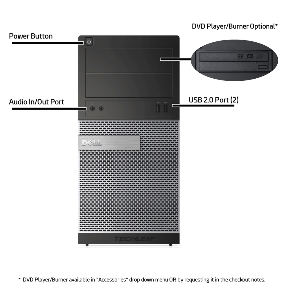Dell Desktop Computer PC, up to 16GB RAM, 4TB SSD, Windows 7 Pro, WiFi ...