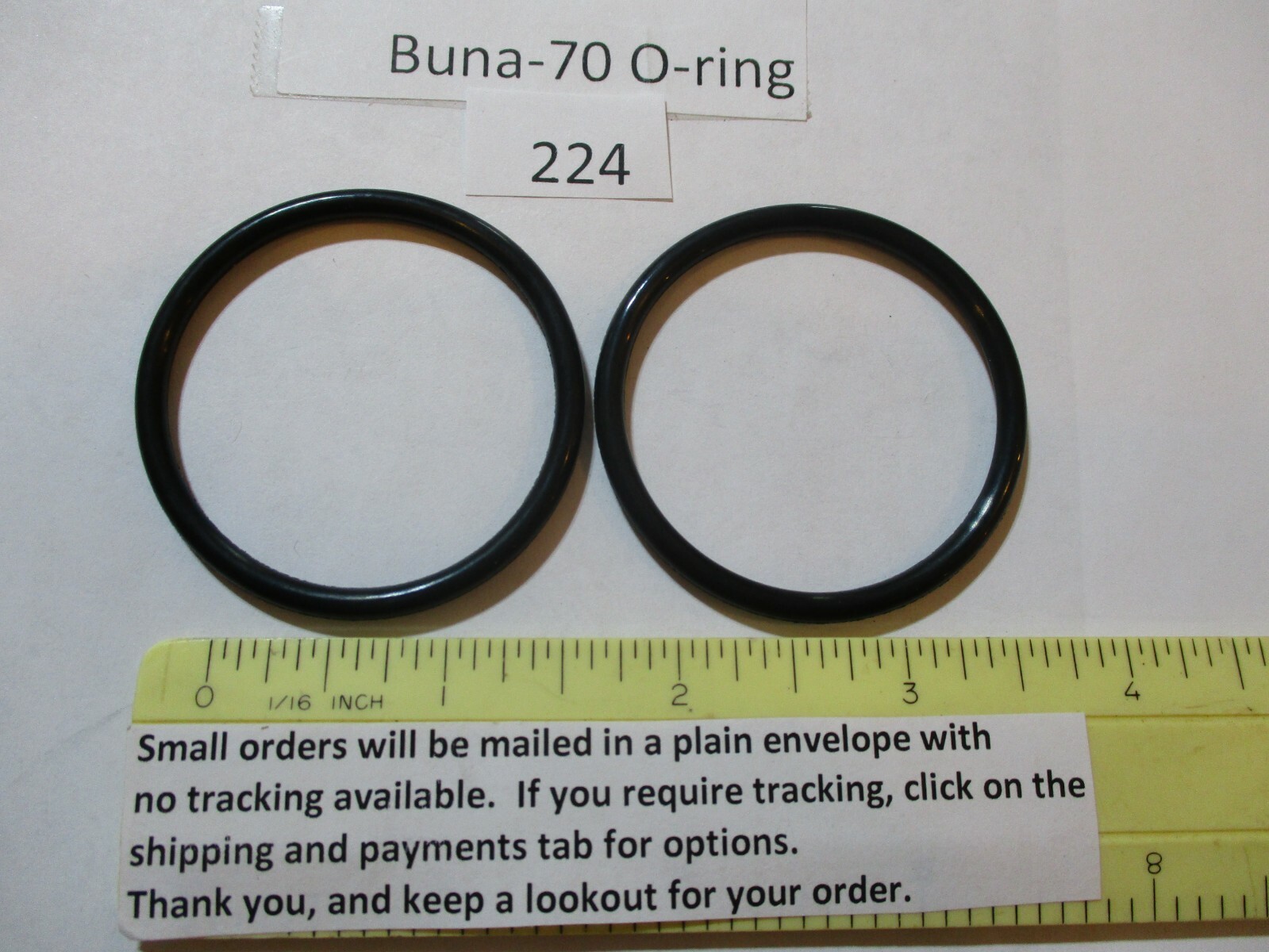 224 O-ring 1-3/4" ID x 2" OD x 1/8" thick. Buna-70. Quan 2. | eBay