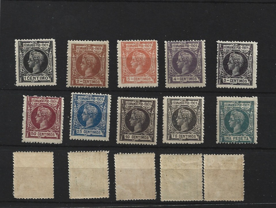 Fernando Poo 1901 - Complete Series. Rare Without Hinge edifil 95/109 ...
