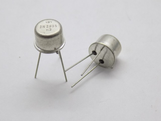 2x Siemens 2N2905 Si PNP Small Signal Transistor 600mA 40V TO-39 for ...