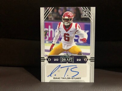 2022 Leaf Draft Autograph Isaac Taylor-Stuart RC #BA-ITS Dallas Cowboys ...