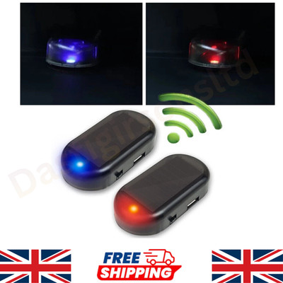 Solar Power Car LED Fake Dummy Alarm Warning Security Anti Theft ...