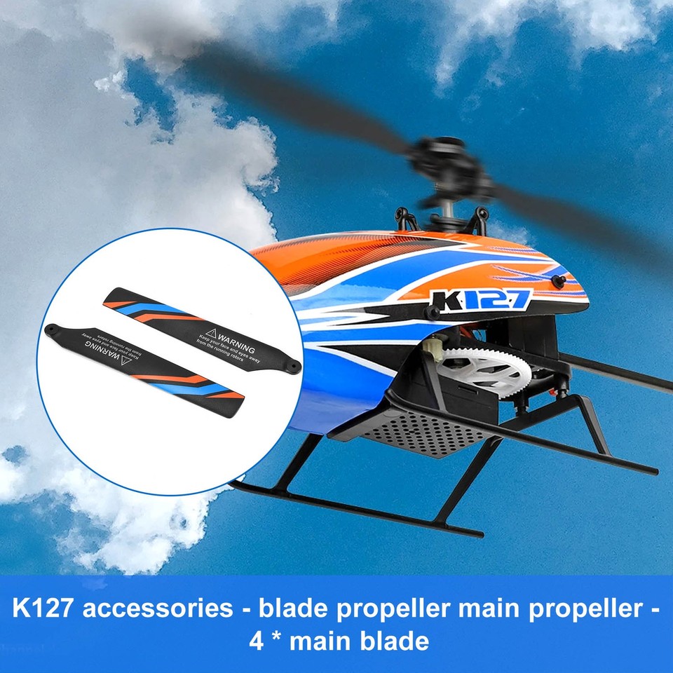 4Pcs Main Blade Propellers for XK K127 RC Helicopter Airplane Drone ...