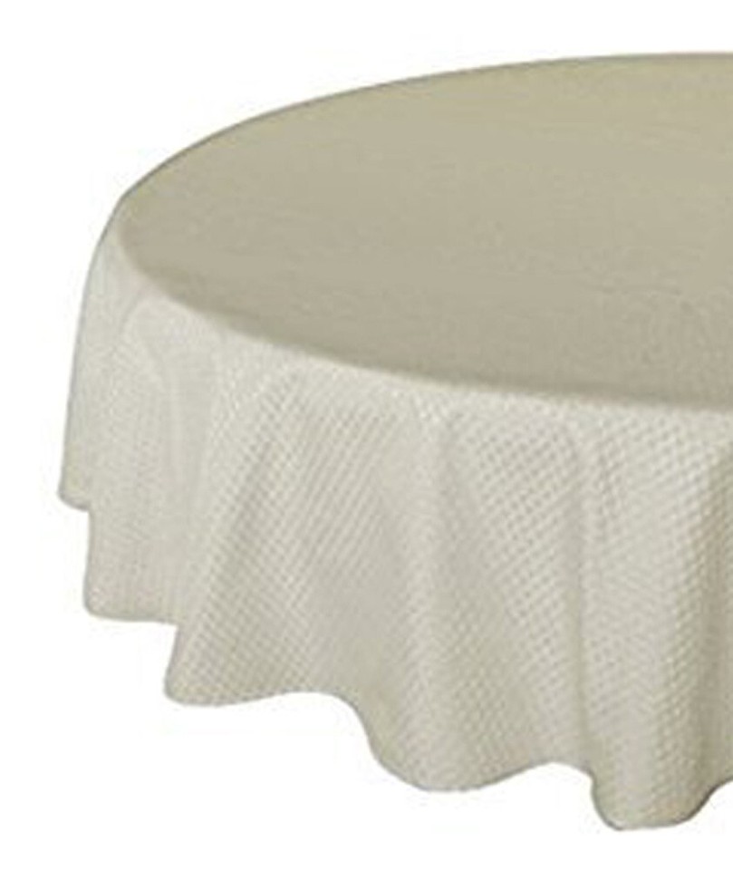 Tektrum 70" Round Waffle Tablecloth-Waterproof/Spill Proof/Stain ...