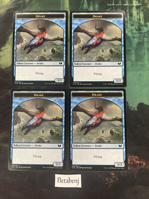 4x MTG Drake Elemental (Multicolor) Double-Sided Token - Commander ...