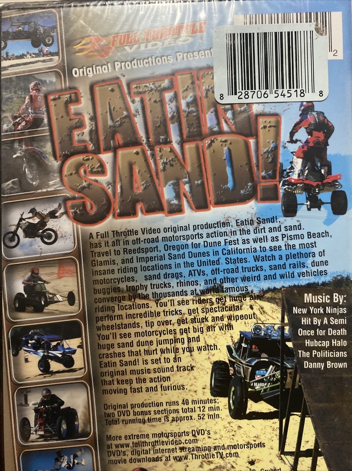 Eatin' Sand! DVD. ATVs, Bikes Sand Drags. Sealed 4M 11929815002| eBay