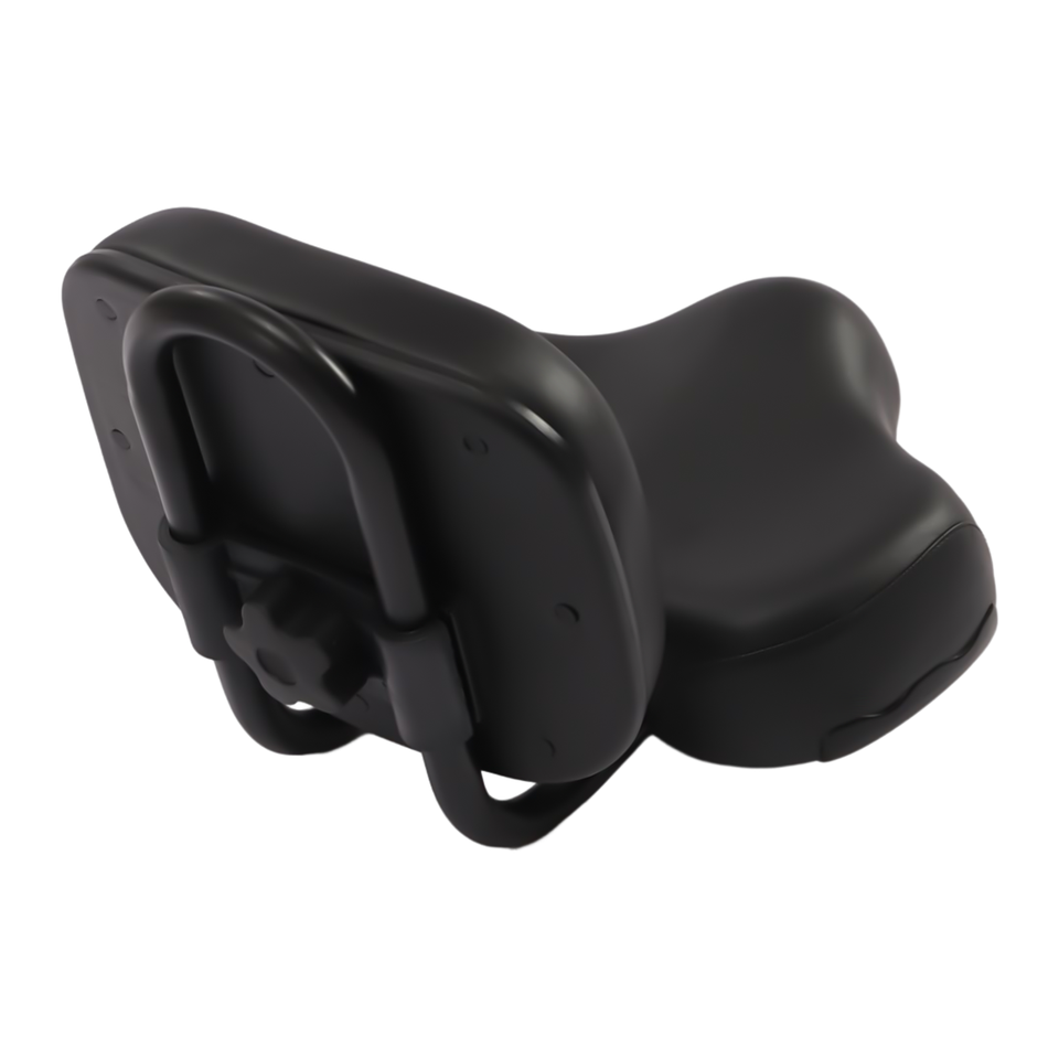 Bike Saddle Seat + Backrest Bicycle Extra Wide Comfort Leather Cushion ...