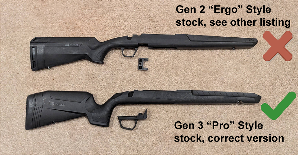 Savage Axis AICS Drop-in Magwell Kit- Short Action - Black - Gen 3 Pro ...