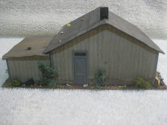 HO scale trackside building Weathered -landscaped and detailed wood ...