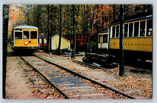Postcard Trolley Car Connecticut Electric Railway Trolley Museum ...