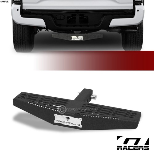 Textured Blk Wide Mesh Style Rear Bumper Trailer Hitch Step+2" Tow ...