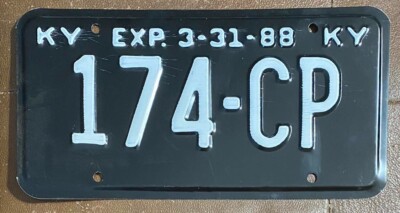Kentucky 1988 COAL CO-OP MINT CONDITION License Plate # 174-CP | eBay