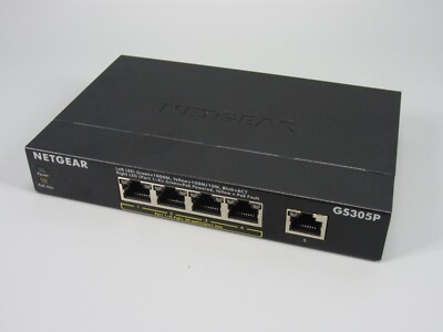 Netgear GS305P 5-Port Gigabit Ethernet SOHO Unmanaged Switch with 4 ...
