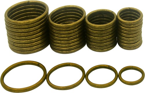 40pcs 4 Sizes O Rings Welded Strong Metal Bronze Assorted in 4 | eBay